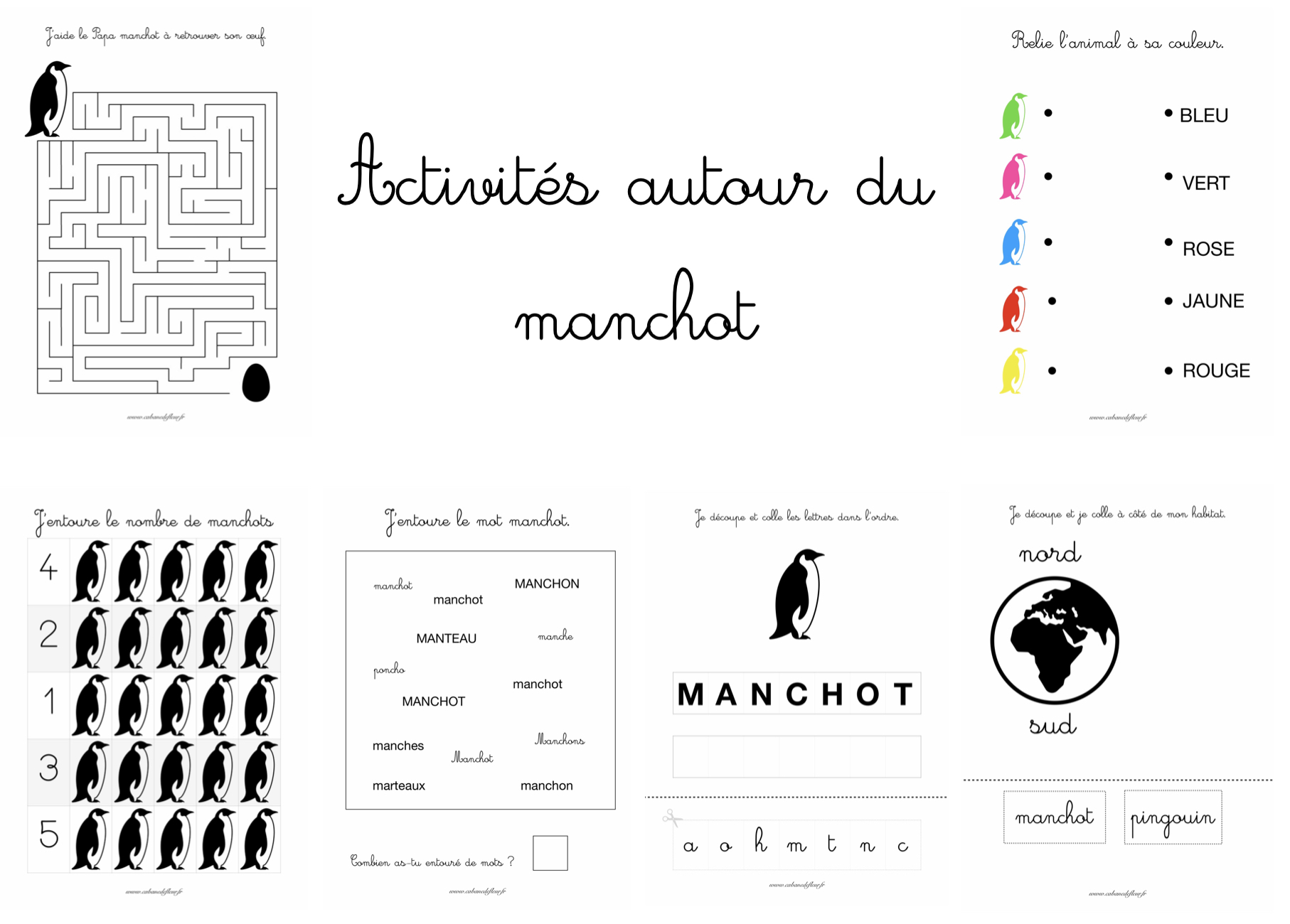 LE MANCHOT ET LE PINGOUIN – Cabane de Fleur